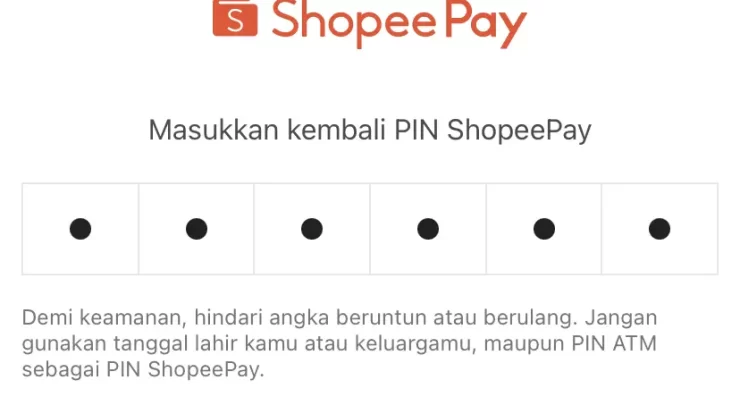 cara cek pin shopeepay